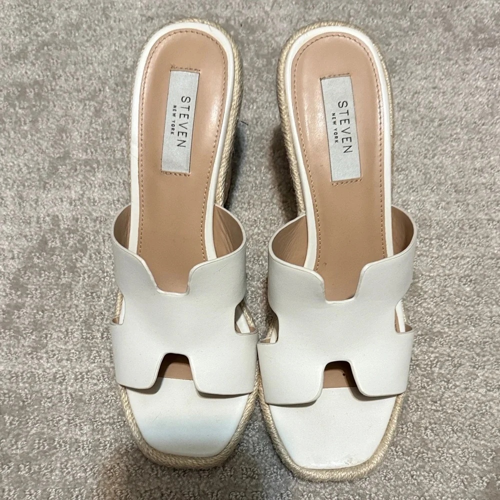 Steven By Steve Madden | Shoes | Steven By Steve Madden White Mules ...